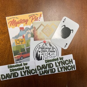 DIRECTED by DAVID LYNCH Stickers 5-pack Twin Peaks Postcard free ...