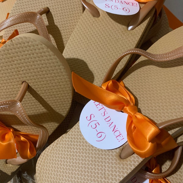 2" Flip Flop Tags, Lets Dance, Shoe Size Tags, A Little Treat for Your ...