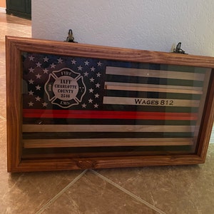 XL US Flag Shadow Box or Shot Glass Display Case w/ Free - Etsy