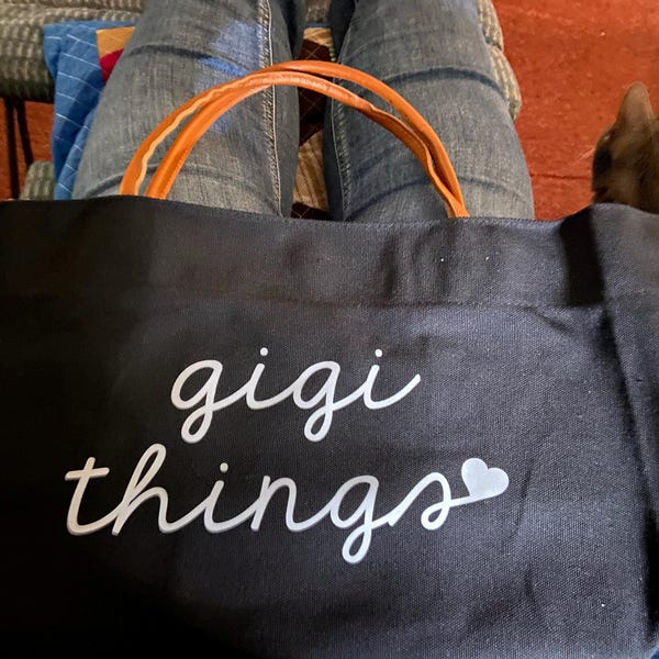 Grandma Things Tote Bag -personalized Gigi Gift-new Grandma Gift ...
