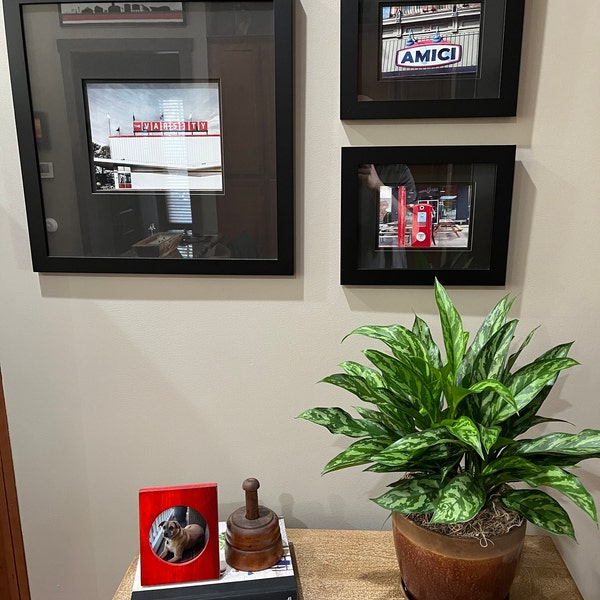 4x4 Pine Circle Opening Picture Frame in Vintage Finish COLOR of YOUR ...