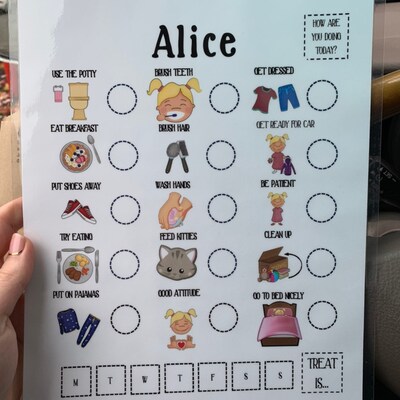 Kids, Behaviour Chart, Reward Chart, Printable, Routine Chart, Editable ...