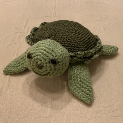 Jumbo Petal the Sunflower Turtle Crochet Pattern PDF Download Beginner ...