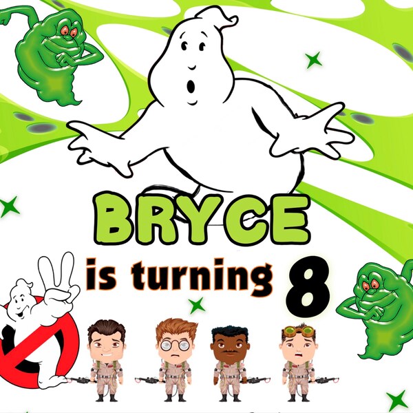 Editable Ghostbusters Birthday Invitation Template, Printable Birthday ...