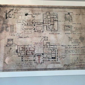 Resident Evil the Spencer Mansion Plan High Quality A1/A2 | Etsy UK