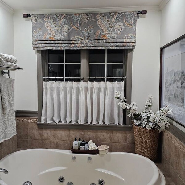 Bottom Pleated Lined Valance faux Roman Shade Valance: Heritage House ...