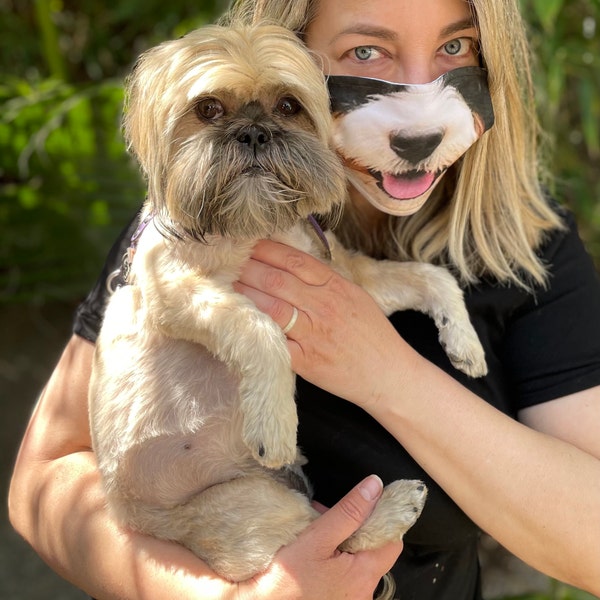 Doodle Dog Face Mask, Nose Wire Included. Adult & Child Face Mask ...