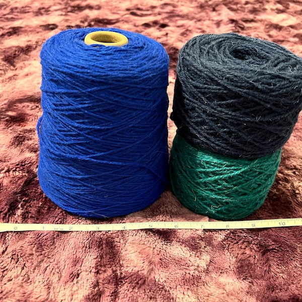 White Weaving Wool Threads - 100 G. Yarn for Dyeing - Lithuania Wool ...