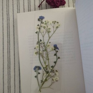 Forget Me Not Bookmark Real Dried Flowers Gift for Reader Bookmark for ...