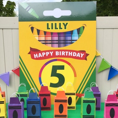 Crayon Box Party Backdrop, Coloring Poster, Crayon Birthday Party Sign ...