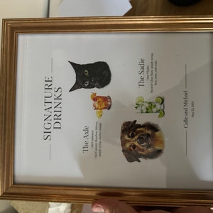 Custom Pet Welcome Sign With Signature Drink Sign Custom Welcome Dog ...