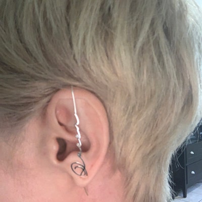 Custom Name Ear Wrap Crawler Hook Earrings, 925 Sterling Silver ...