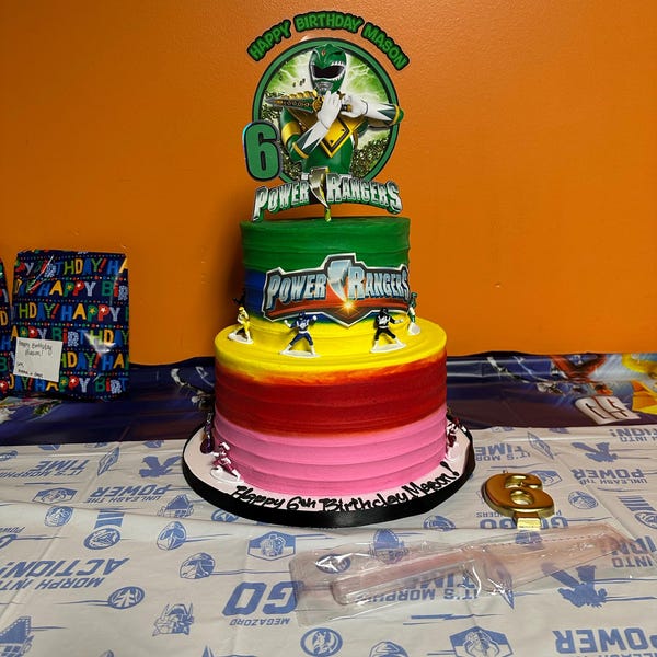 Power Cake Topper, Ranger Cake Topper, Personalized, Shaker Cake Topper ...