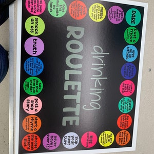 DRINKING ROULETTE Challenges, Party Game, Shots, Pregame Fun - Etsy