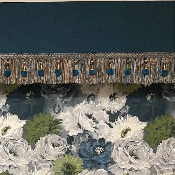 Beaded Tassel Fringe Trim: Luxury Braid, Pom Pom Detail - Etsy