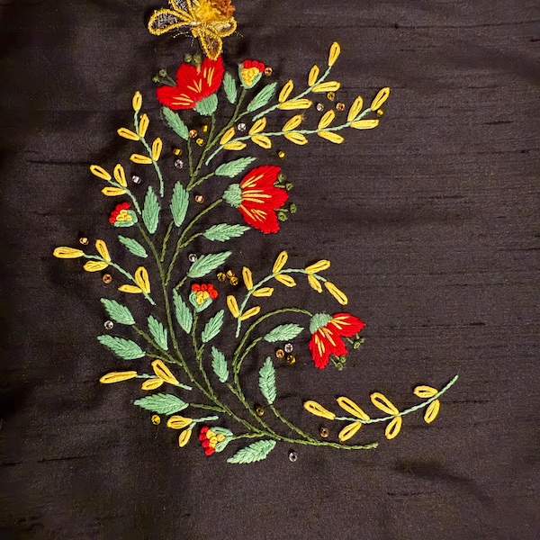 Boho Modern Floral Embroidery Pattern PDF | Flower Embroidery | Hand ...