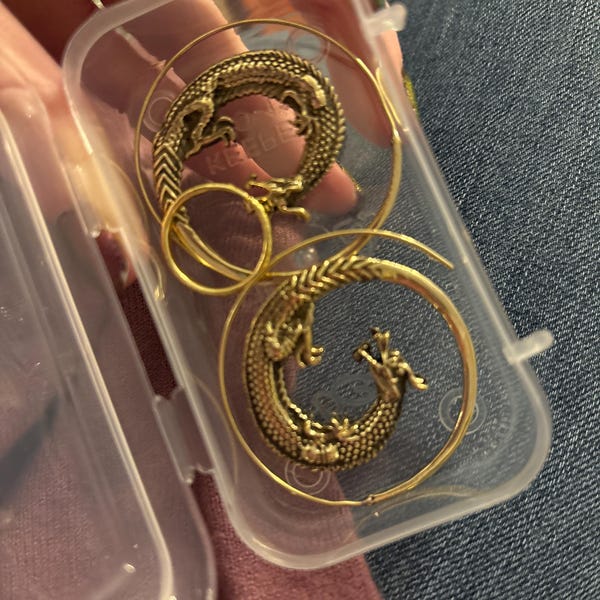 Dragon Hoop Earrings, Hoop Earrings, Dragon Hoops, Spiral Earrings ...