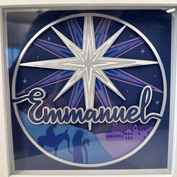 3D NATIVITY Shadow Box - 3D EMMANUEL Svg - for Cricut - for Silhouette ...