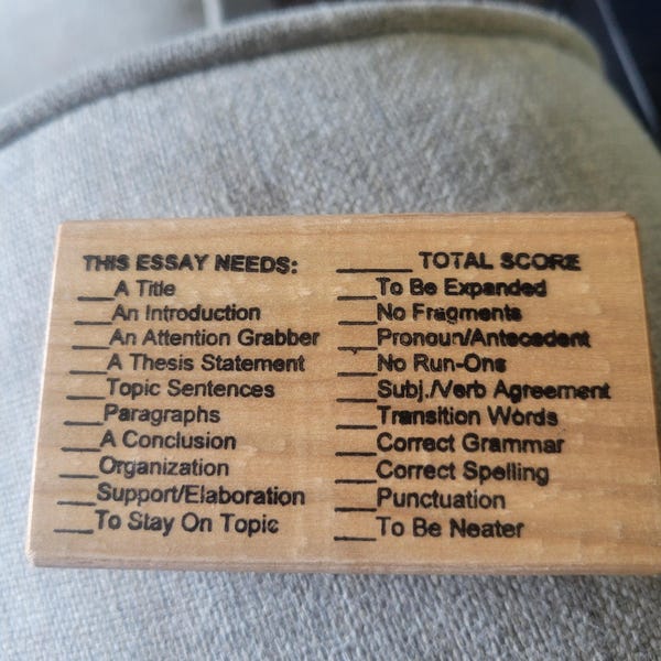 Proficiency Rubric 4321NC, Teacher's Wood Mounted Rubber Stamp - Etsy