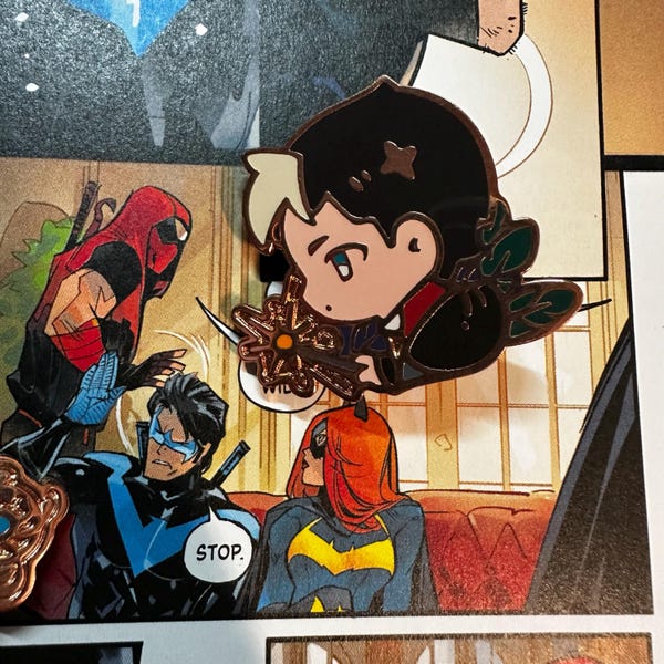 Beast World Red Hood and Nightwing Sticker Sheets and Holo Acrylic ...