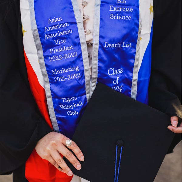 Embroidery Graduation Stole | Personalized Nursing Stole | Custom Text ...