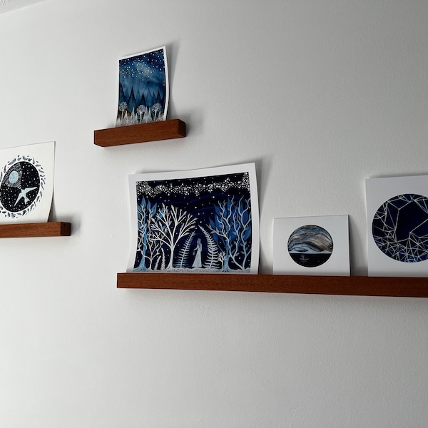 Wooden Picture Rail Shelf | Photo Rail Shelf | Solid Hardwood ...