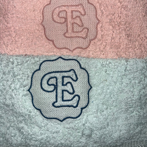 Embossed Machine Embroidery Alphabet, Monogram Towel Font, 5 Sizes, A-Z ...