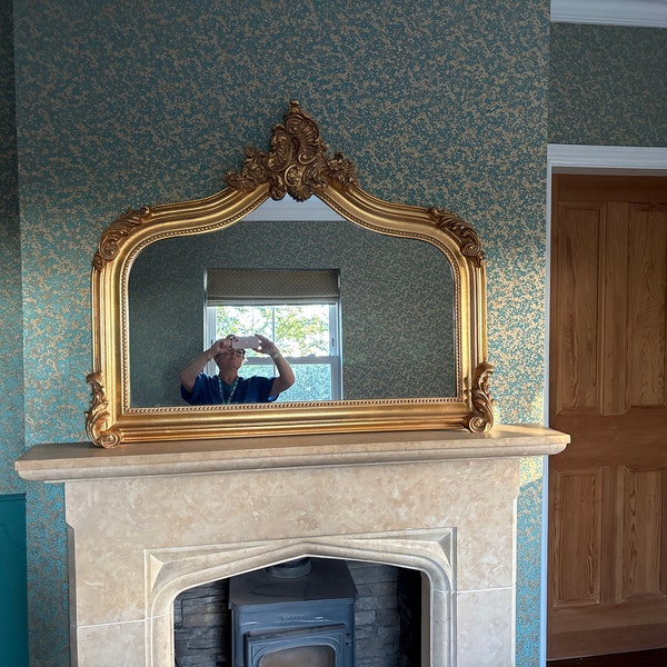 Heavy Chunky Wood Antique Gold Large Statement Swept French Dress ...