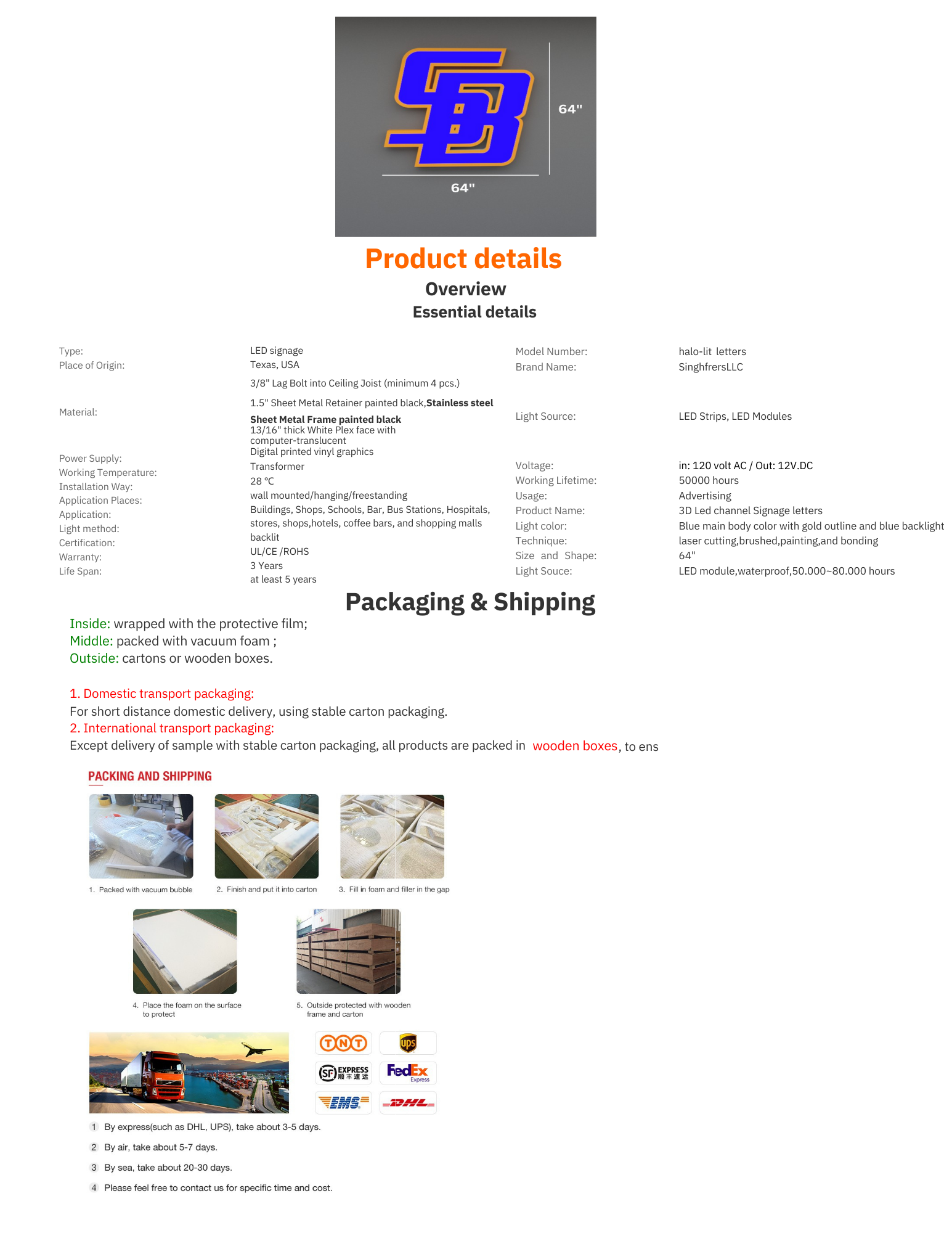 Custom High-quality Channel Letters, Metal Trim Capped, and LED Option. Perfect for Tailored ...