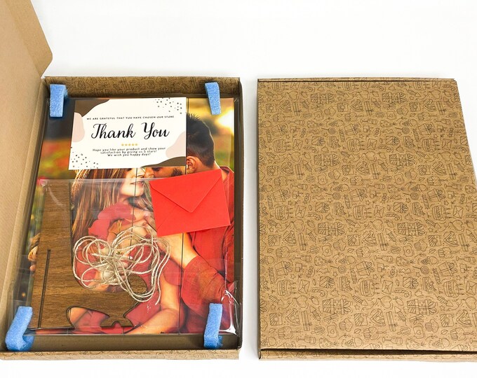 Personalized Wooden Photo Print, Custom Wedding Gift, Wall or Table ...