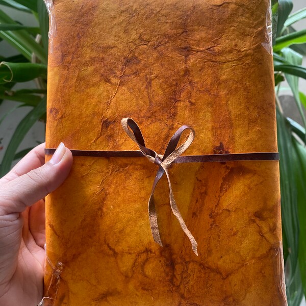 Lotus Flower Gold Embossed Leather Journal Writing Notebook Office ...