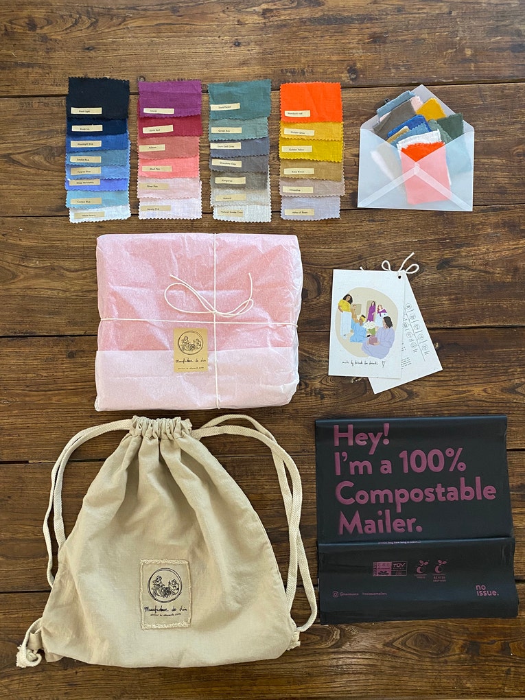 Pigiama in lino stone washed PAPAVER - Etsy Italia