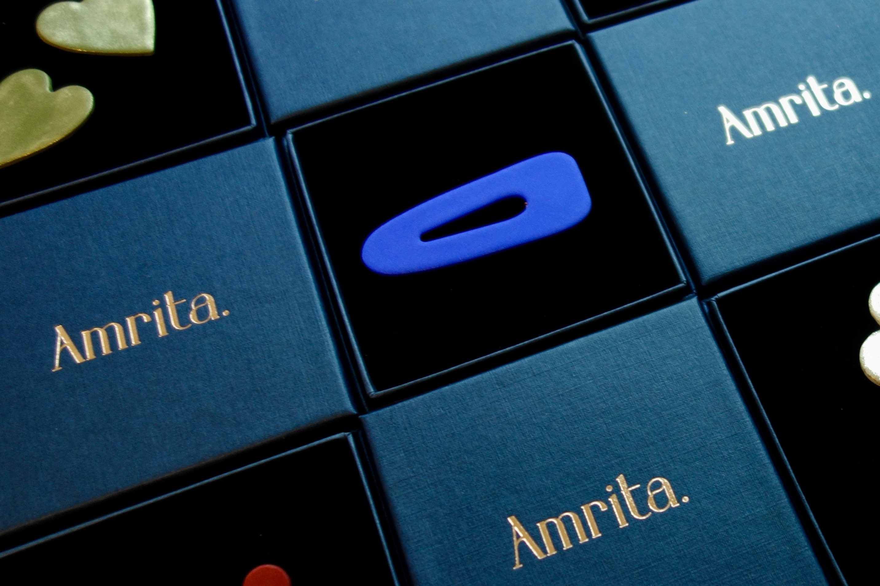 Original Royal Blue Triangular Hair Barrette, Electric Blue Hair Clip ...