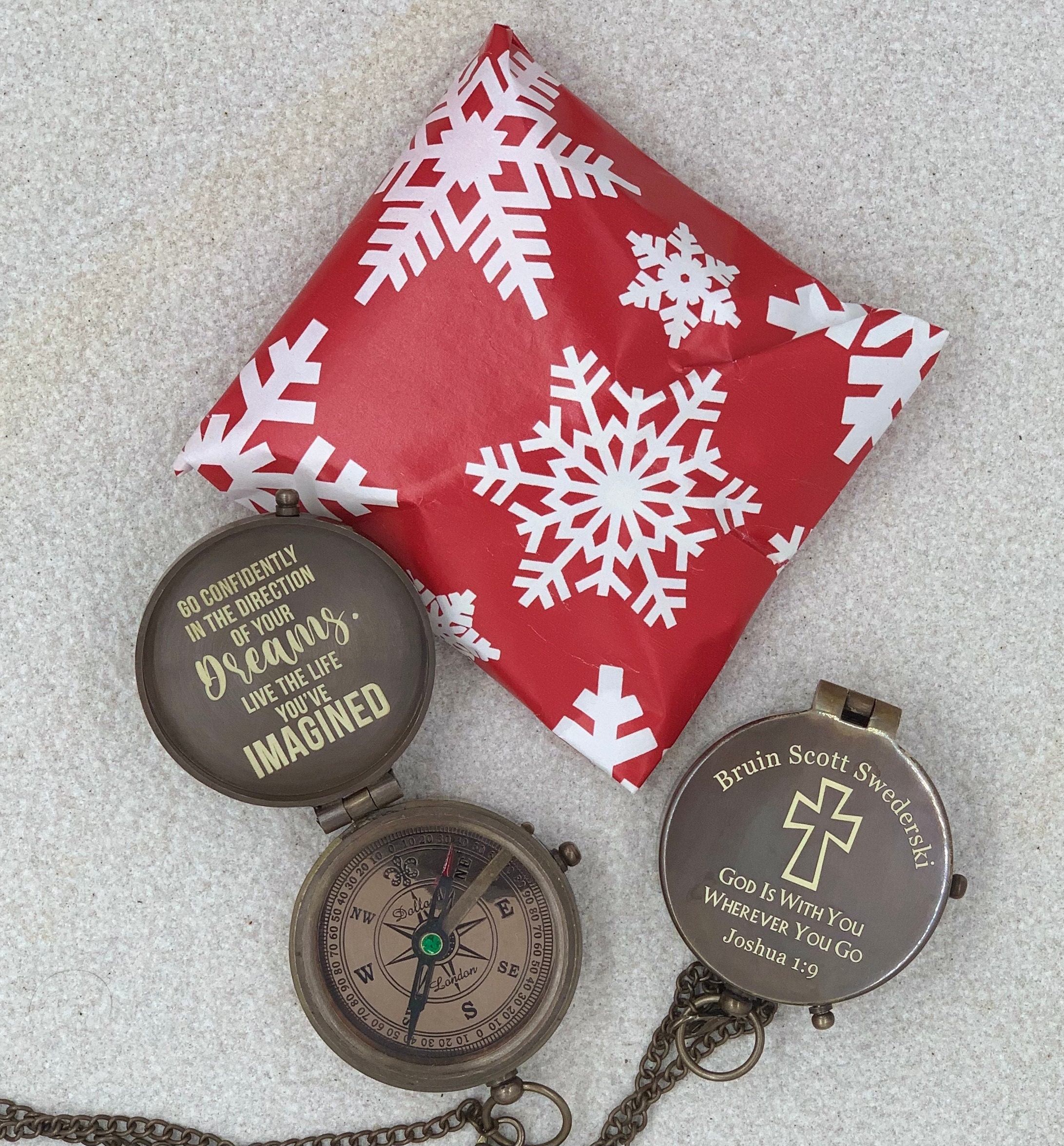 Baptism Compass, First Holy Communion Compass, Engraved Compass for ...