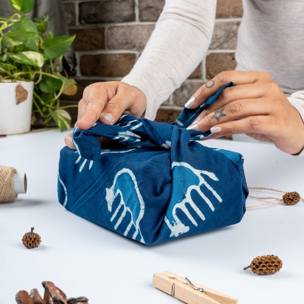 Black Lines Organic Cotton Bento Bag, Bento Wrap in Indian Heirloom ...