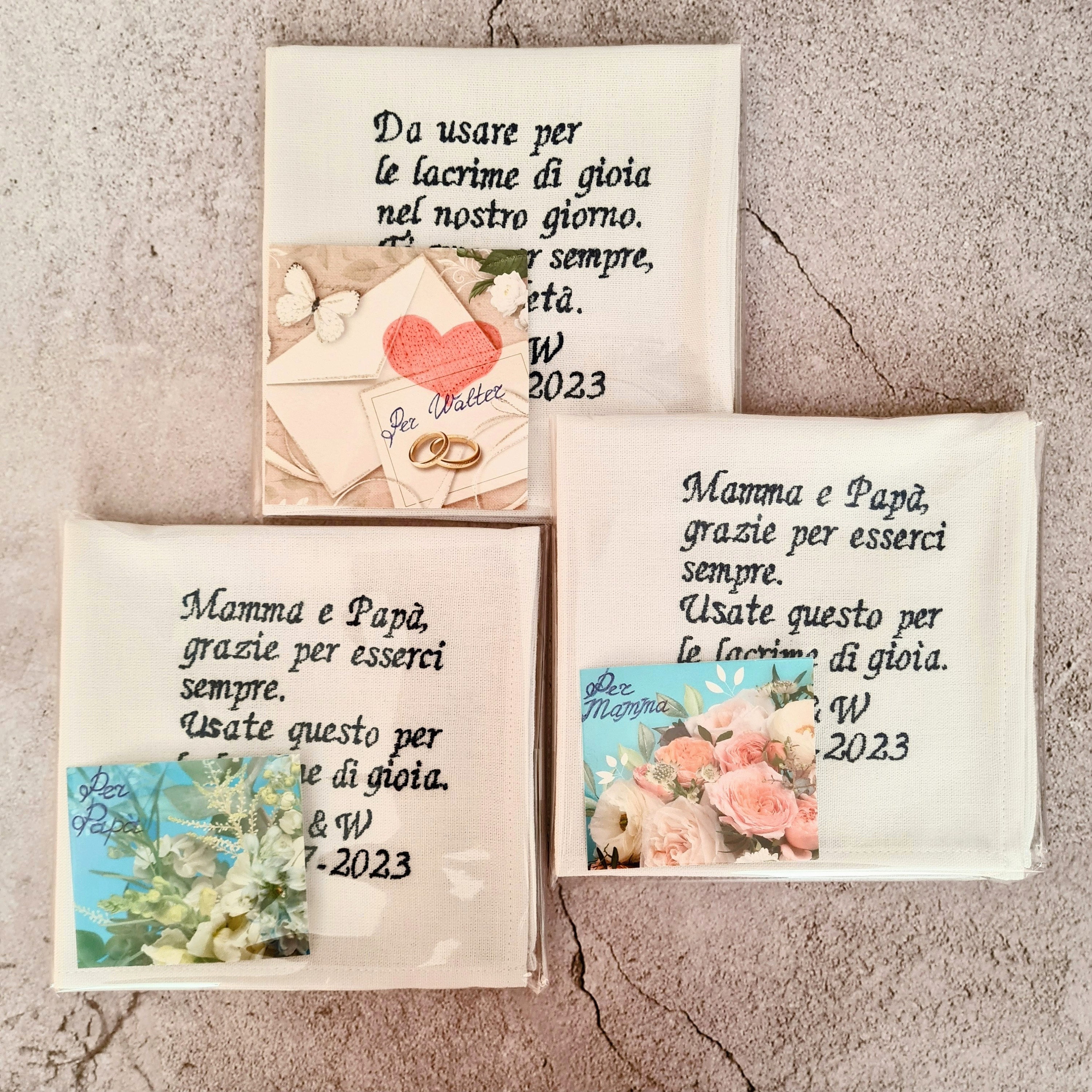 Custom Embroidered Handkerchief Linen/ Wedding Hankie Personalized ...