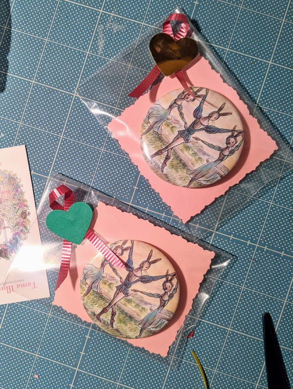 Nutcracker Ballet Bunnies Buttons set of 2 2.25 Dia. - Etsy