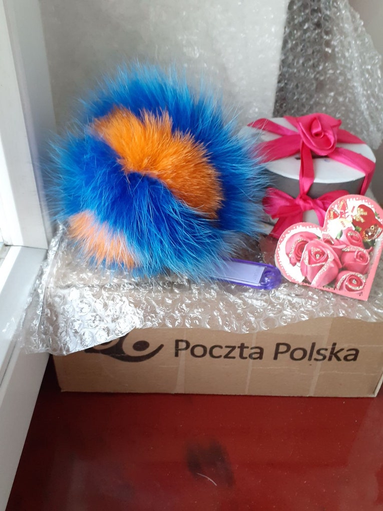 Fur Key Chain Silver Fox Tails Light Gray Fur Keychains Decor for ...