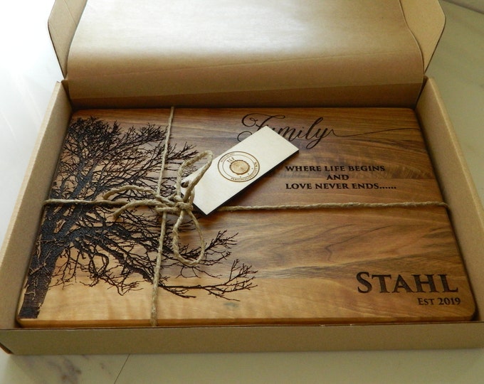 Personalized Wedding Cutting Board | Custom Engraved Cheese Board ...