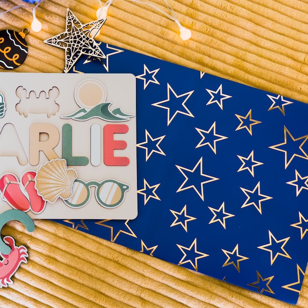 Wood Girl and Boy Name Puzzle with Animals | Personalized Boy and Girl ...