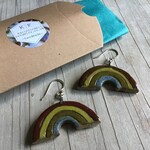 Handmade Stoneware Sgraffito Bud Vases With Fern Leaf Design Small ...