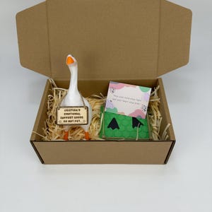 Emotional Support Goose Desk Buddy | Magnetic Goose With Custom Wooden ...