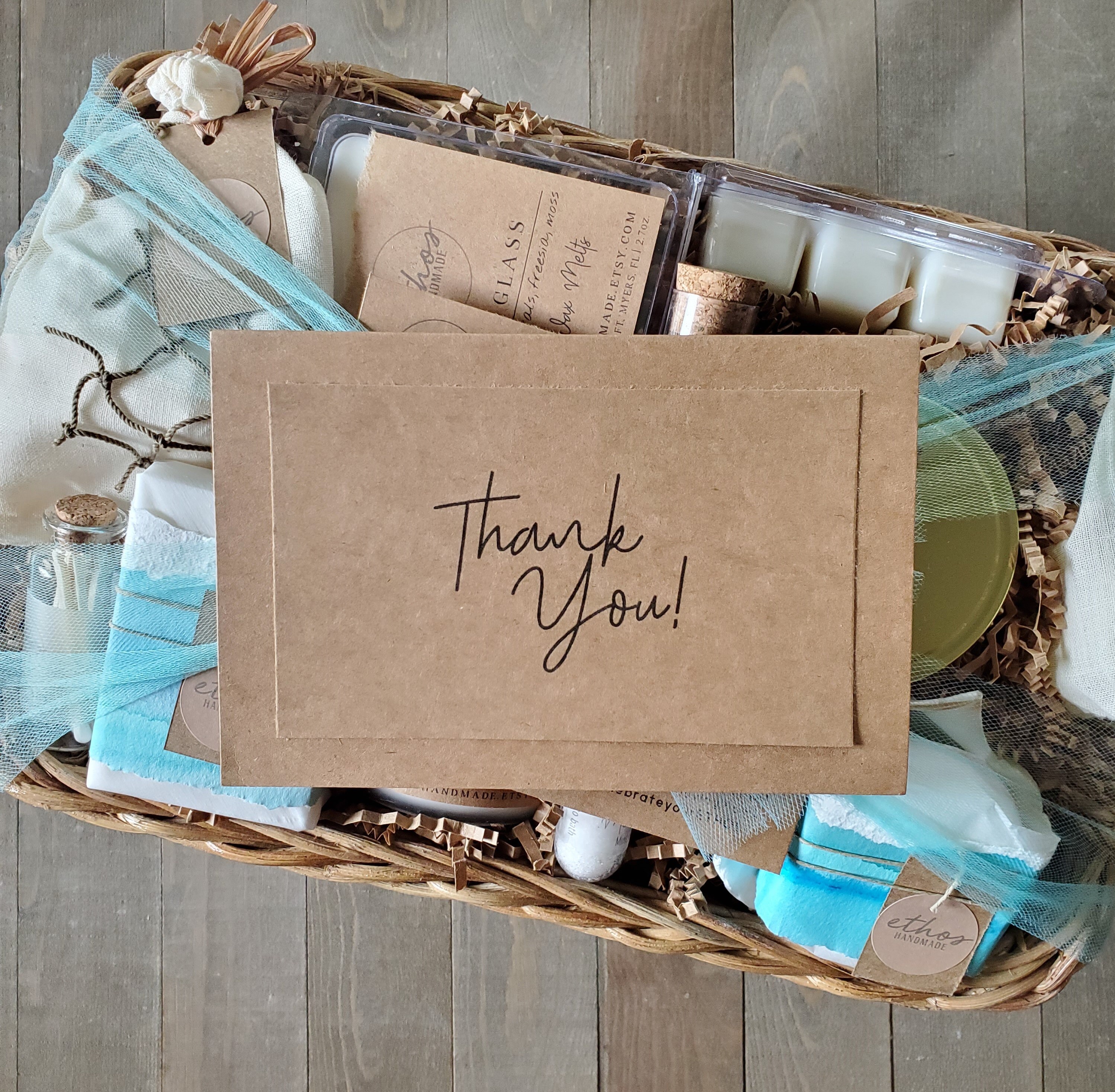 SPA GIFT SET Seaside Spa Gift Box Medium Christmas Gift Basket Congrats ...