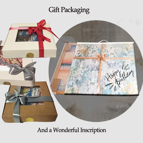 Miniatura de pintura a óleo "Prado de Flores Silvestres" 4x4 - Arte ...