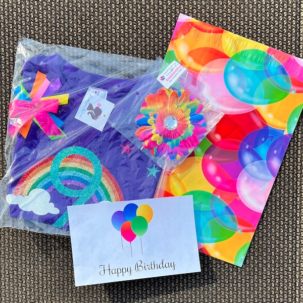 Girls 9th Birthday Shirt Rainbow Tutu Rainbow Hair Bow Rainbow Socks ...
