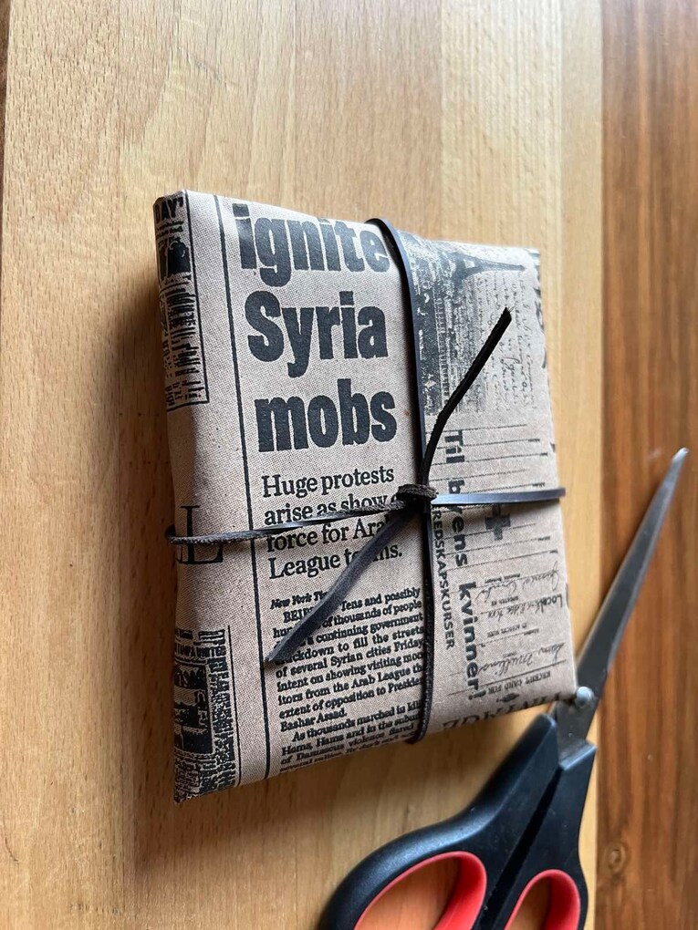 Long Leather Wallet With Ornamental Embossing: Red Wallet in Boho Style ...