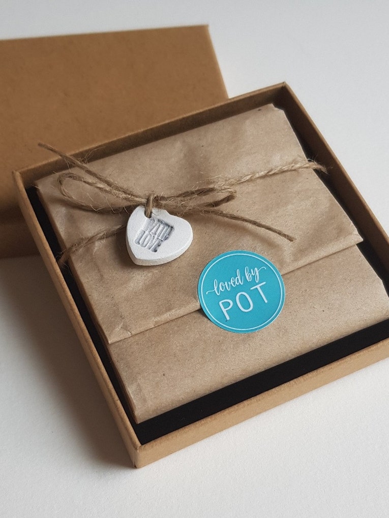 Thank You Gift: Handmade Clay Heart Keepsake for Special Friend - Etsy