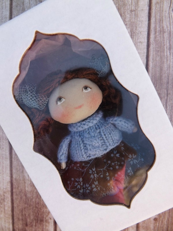 Rag Doll Mini Doll Miniature Doll Fabric Doll Collectible Doll - Etsy