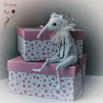 ADULT Blue Boy Rat. Stuffed Toy Mouse. Halloween Ratberry Creepy Doll ...