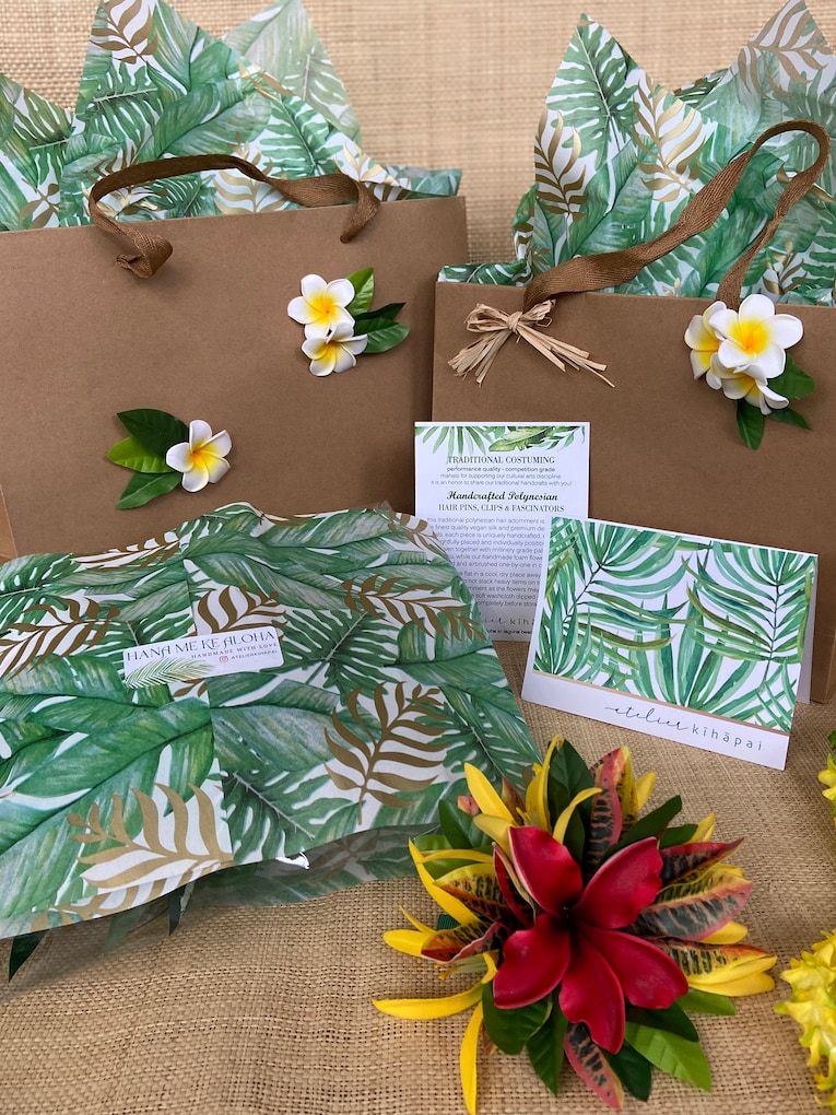 Silk Ti Leaf Hair Bun Wrap: Polynesian Hula Dance Haku - Etsy